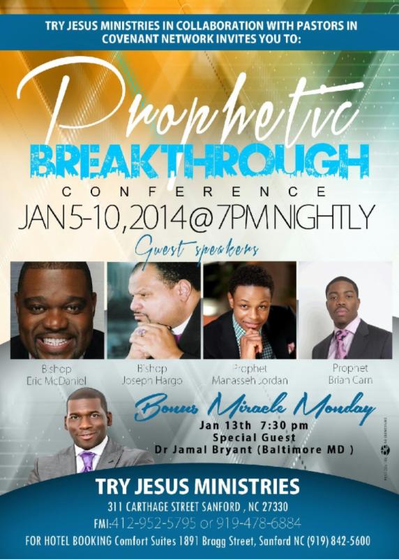 Prophet Brian Carn at Prophetic Breakthrough Conference | Praise 100.9